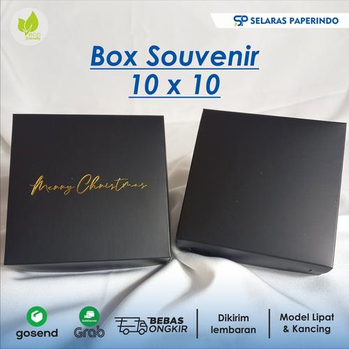 Jual box souvenir 10x10 hitam doff kotak kado hiasan hadiah cokelat ...