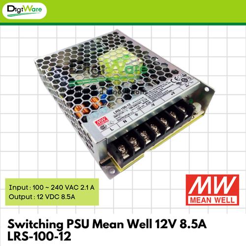 Jual Switching Power Supply Mean Well LRS-100-12 12V 8.5A - Kota ...
