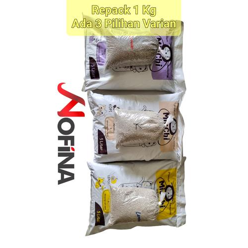 Jual pasir gumpal pasir kucing mio chi cat litter kemasan repack per 1 ...
