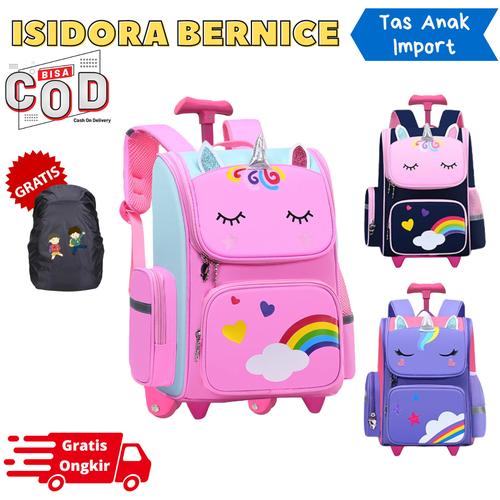 Promo Tas Koper Anak Perempuan Tas Trolley Anak SD - 160492C PINK ...