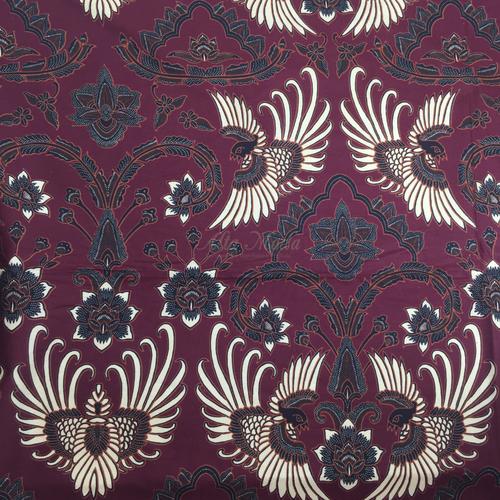 Jual Katun Batik Maroon Motif Sido Asih Cendrawasih Cream (Alta Moda ...