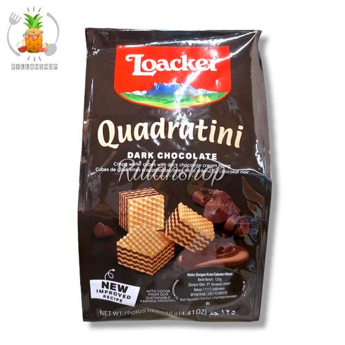 Jual Loacker Wafer Quadratini Dark Chocolate/Coklat Hitam 125g ...
