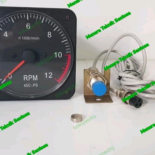 Jual Mechanical analog pointer tachometer for ship and boat 1200 rpm ...