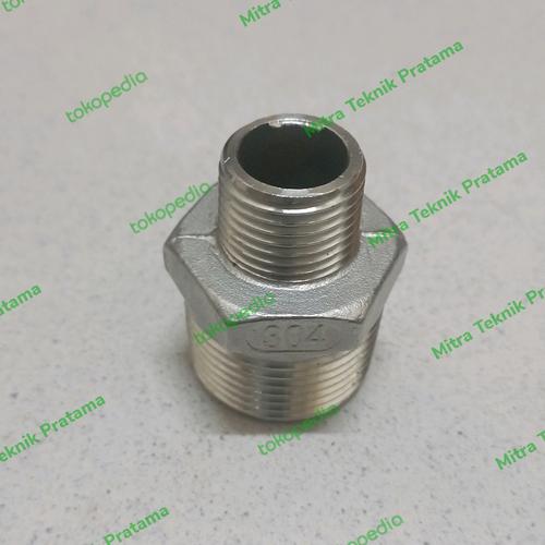 Jual Double Nepel Reducer 1/2 x 1/4 " inchi # 150 SS 304 - Jakarta ...