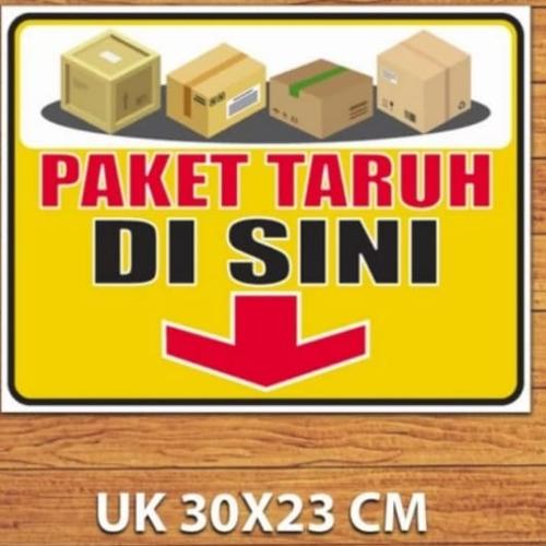 Jual STIKER VINYL PAKET TARUH DISINI 23X30CM SIGN RAMBU K3 - Jakarta ...