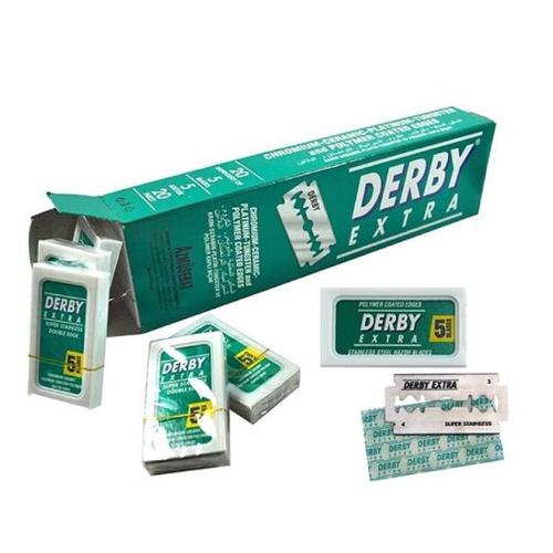Jual Derby extra 100 blades of platinum stainless double edge safety ...