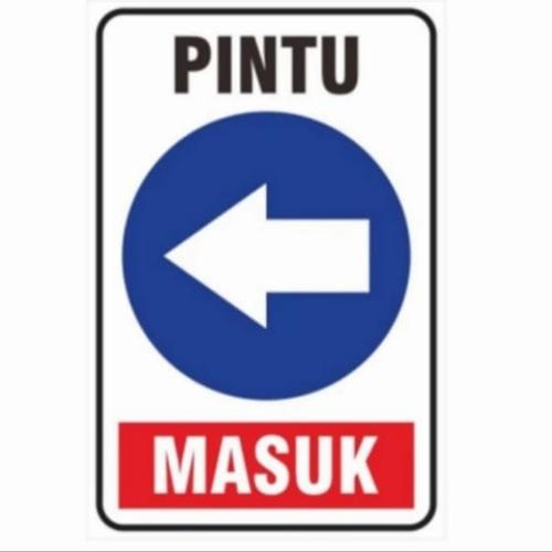 Jual STIKER VINYL PINTU MASUK PANAH KANAN/KIRI 23X30CM SIGN RAMBU K3 ...
