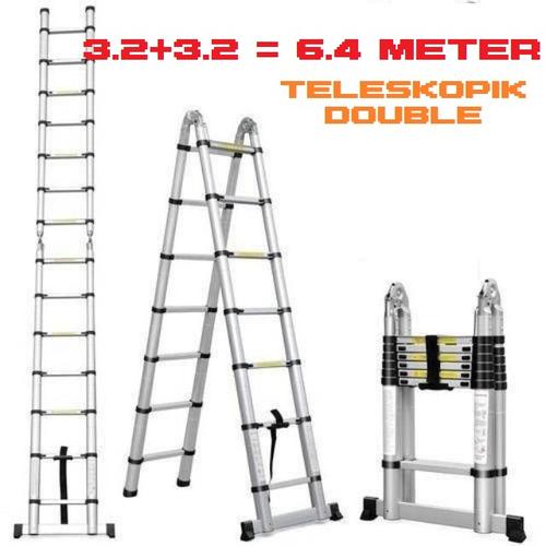 Jual Tangga Teleskopik Double 6M / 6 Meter Type A Tangga Lipat ...
