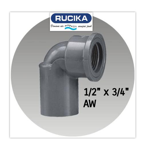 Jual Keni drat dalam 1/2" x 3/4" inch AW Rucika Faucet elbow knee drat - Kota Surabaya - nsabadi ...