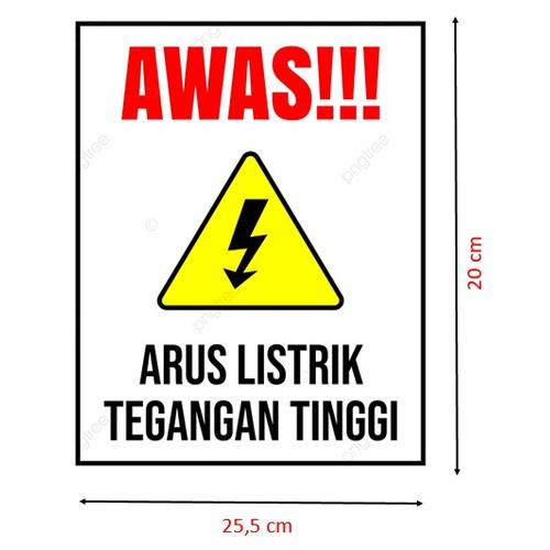 Jual stiker rambu tegangan tinggi - Kab. Bekasi - Alzena Shop 2 | Tokopedia