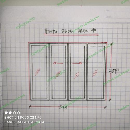 Jual pintu sliding 4 bagian alexindo 4 inch hitam. - Kota Depok ...