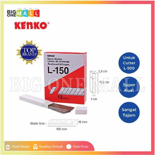 Promo Refill Cutter Blade L 150 Kenko, Mata Pisau Cutter Pemotong ...