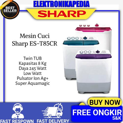 Jual MESIN CUCI SHARP ES-T85CR SUPER AQUAMATIC MESIN CUCI 2 TABUNG 8 KG ...