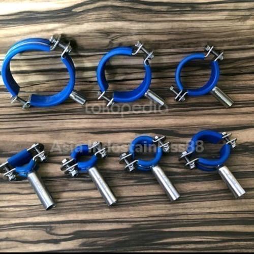 Jual Clamp Pipa Sanitary 5" inch SS304 / Klem Pipa Holder Stainless SS ...