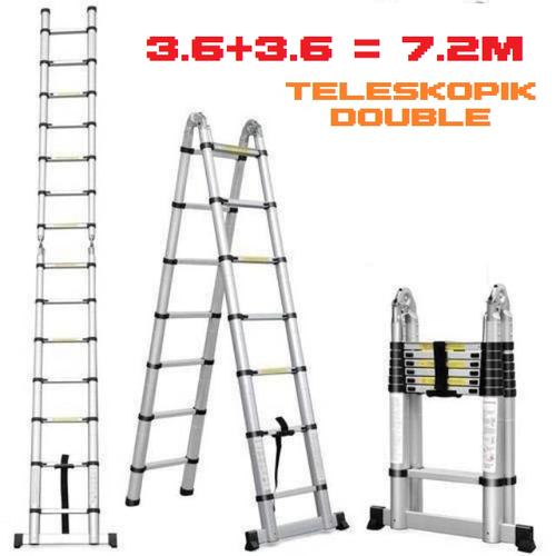 Jual Tangga Teleskopik Double 7M / 7 Meter Type A Tangga Lipat ...