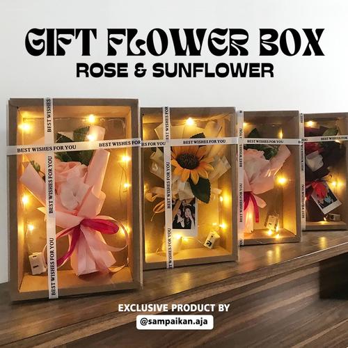 Jual Gift Flower Box/ Premium Gift Mini Flower Bouquet | Kado Wisuda ...