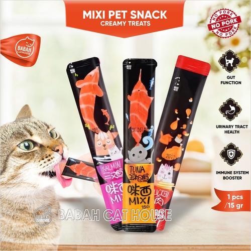 Jual MIXI Cat Creamy 15gr Treats Cemilan Kucing Kitten Anak Sejenis Meo ...