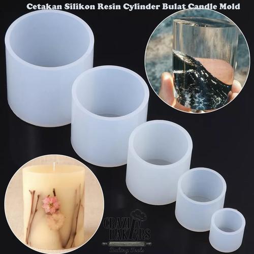 Jual Cetakan Silikon Resin Cylinder Bulat Candle Mold - 5 cm - Jakarta ...