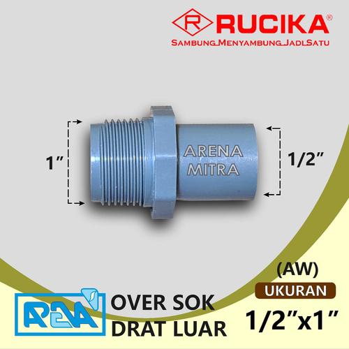 Jual Reducer/ Over Sok Drat Luar 1/2 X 1 Inch RUCIKA - Jakarta Selatan ...