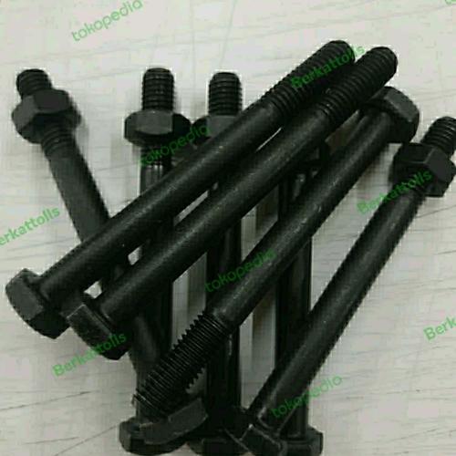 Jual Baut mur baja m10 x 130 grade 8.8 HTB bolt baut hitam Half Drat - Jakarta Utara ...