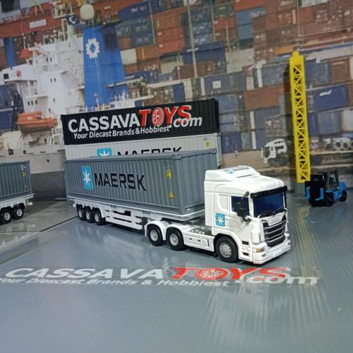 Jual Diecast Custom Container Miniatur truck trailer Skala 43 Scania ...