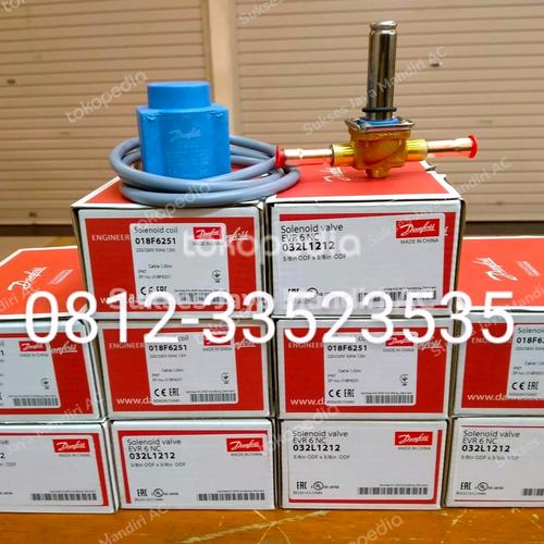 Jual Solenoid Valve 3/8 EVR 6 Danfoss 032F1212 + Coil 018F6251 ...