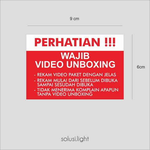 Jual Sticker Unboxing / Stiker Unboxing Paket / Stiker Wajib Video ...