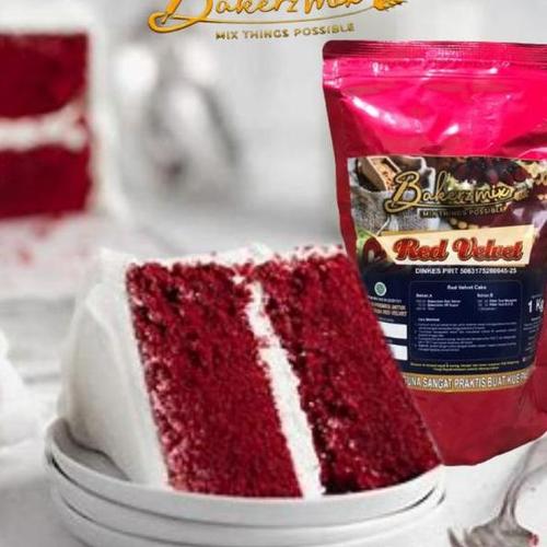 Jual Tepung Premix Bakerzmix Red Velvet Steam Cake Rose Water Cake - 1 ...