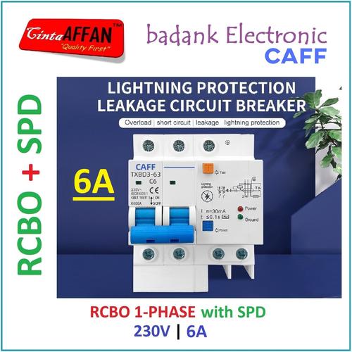 Jual Integrated RCBO SPD 230V 6A Lightning Protection Residual Leakage ...