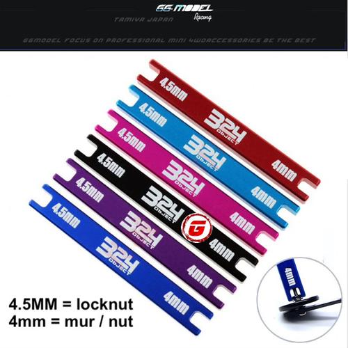 Jual REP TAMIYA SPANNER / KONCI PAS (MUR & LOCKNUT) 4mm & 4.5mm - Hitam ...