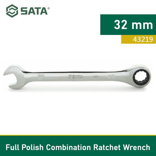 Promo KUNCI RING PAS 32 MM 43219 FULL POLISH COMBINATION RATCHET WRENCH SATA Cicil 0% 3x ...