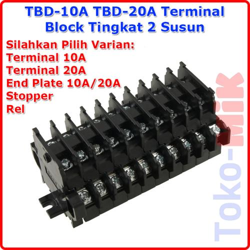 Jual TBD-10A TBD-20A Terminal Blok Block TBD Tingkat 2 Susun 2 10A 20A - Rel TBD - Jakarta Barat ...