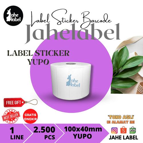 Jual LABEL STIKER VINYL 100X40 MM LABEL YUPO 10X4 CM 2500 PCS - 500 pcs ...