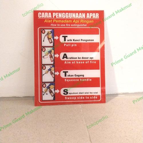 Jual SIGN TANDA PETUNJUK PENGGUNAAN APAR BAHAN AKRILIK 15X20CM ,BAGUSSS ...
