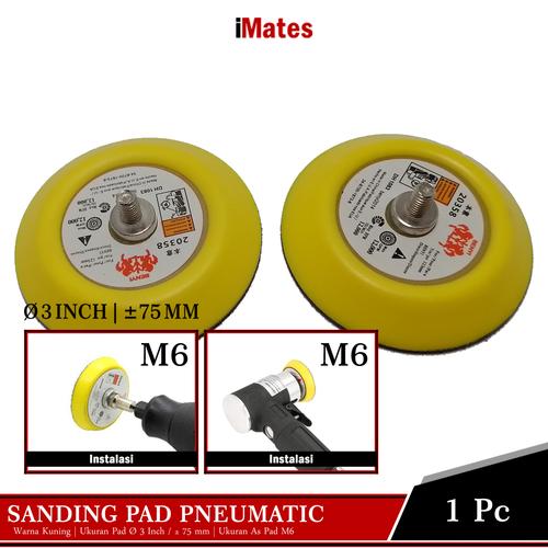 Promo Tatakan Amplas Sanding Pad Velcro Pneumatic As M6 3 Inch 75 mm ...