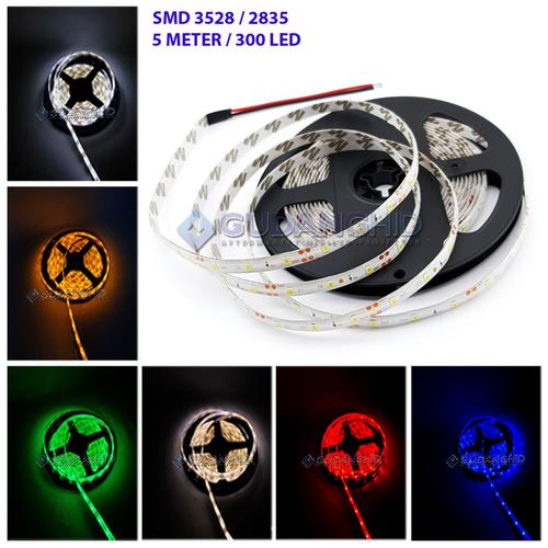 Jual Lampu Outdoor 5 Meter Silicone LED Strip 3528 / 2835 12V Anti Air ...
