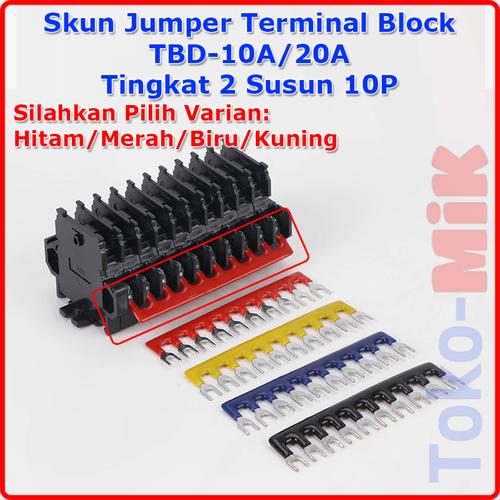 Jual SKUN JUMPER SHORT UNTUK TERMINAL BLOCK BLOK TBD-10A TBD-20A 10P 10 Pin - Merah-TBD-20A ...