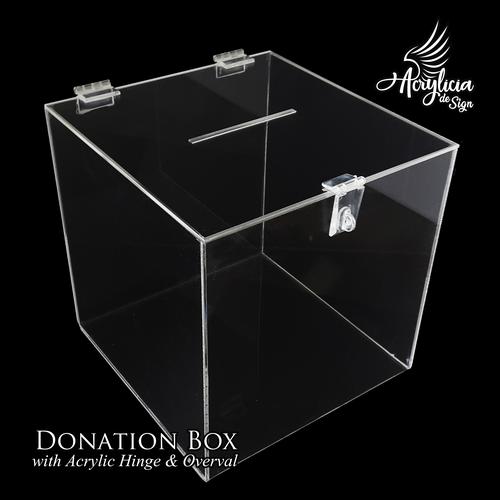 Jual Box Acrylic Donation with Key / Kotak Sumbangan Plastik dengan ...