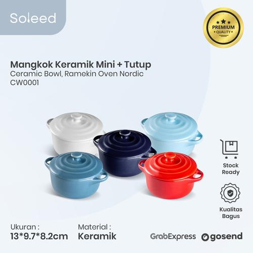 Jual Mangkok Keramik Mini Tutup | Ceramic Bowl | Ramekin Oven Nordic ...