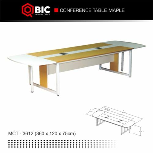 Jual Meja Meeting Meja Rapat Modern QBIC MCT 3612 kaki metal maple ...