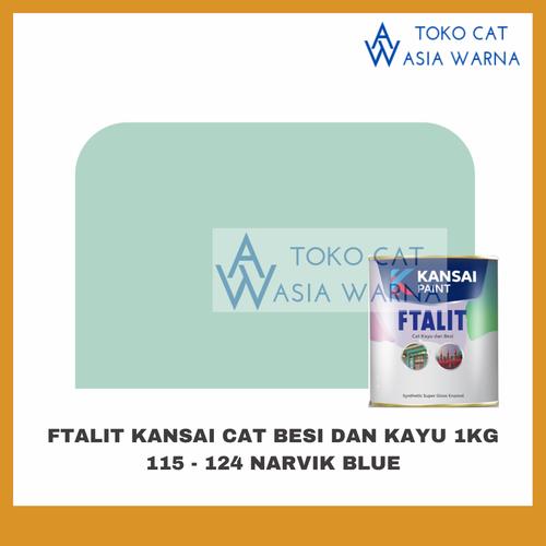 Jual KANSAI FTALIT Cat Besi & Kayu 1 KG - 124 NARVIK BLUE - Kota ...