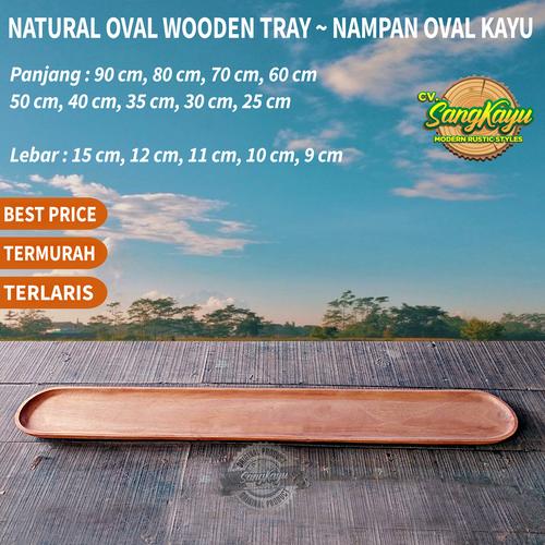 Jual Nampan besar panjang oval piring saji wooden serving plate tray ...