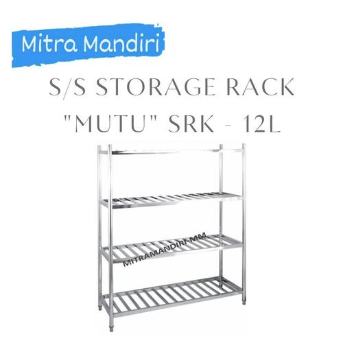 Jual Stainless Steel Storage Rack/ "MUTU" SRK - 12L/ Rak Susun Stainles ...