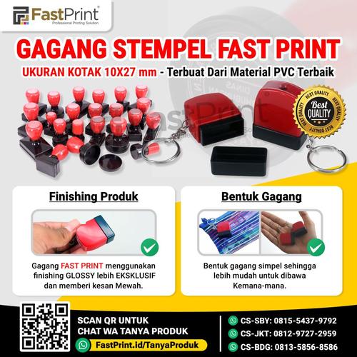 Jual Gagang Stempel Flash Warna Model Gantungan Kunci Kotak 10 x 27 MM ...