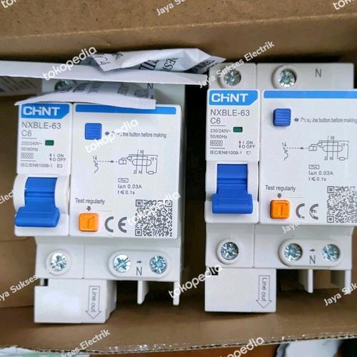 Jual RCBO NXBLE-63 1P+N 6A 10A 16A 20A 25A 32A 30MA ELCB+MCB CHINT - 1P+N 63A - Jakarta Pusat ...
