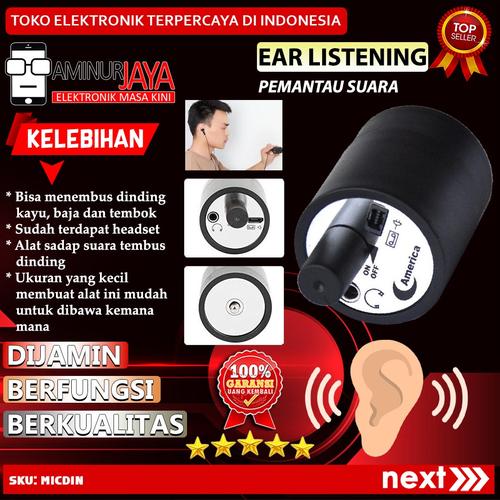 Jual Alat Pendeteksi Pemantau Suara Tembus Dinding Tembok Spy Bug Wall ...