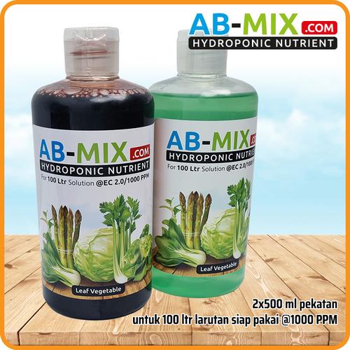 Jual Nutrisi Hidroponik AB Mix Cair 500 ml - 100 Ltr @ EC 2.0 / 1000 ...