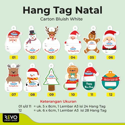 Jual hang tag natal / Label Tag Natal / hang tag christmas / cetak hang ...