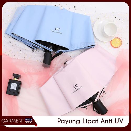 Promo Payung Lipat Warna Warni Anti Sinar UV Premium Folding Umbrella - RANDOM, MANUAL - Kota ...