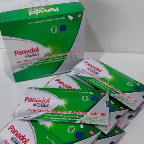 Jual panadol hijau cold flu , panadol biru , panadol extra merah strip ...